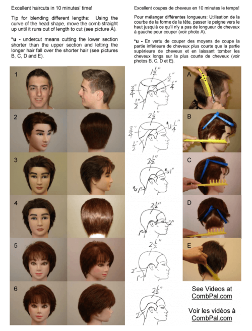 Hair Cutting Comb Classic Set | DIY Haircut Tools | CombPal